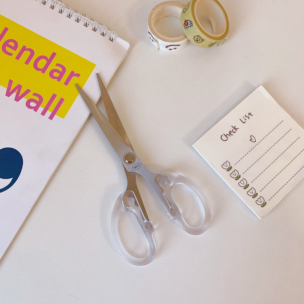 Маленькие прозрачные ножницы для дома, школы и офиса - инструмент для поделок из бумаги и резки