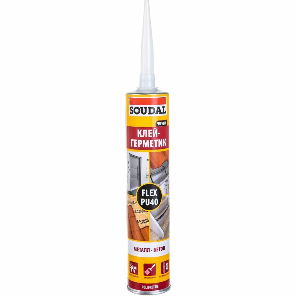 Клей-герметик Soudal FLEX PU 40 FC черный 137855