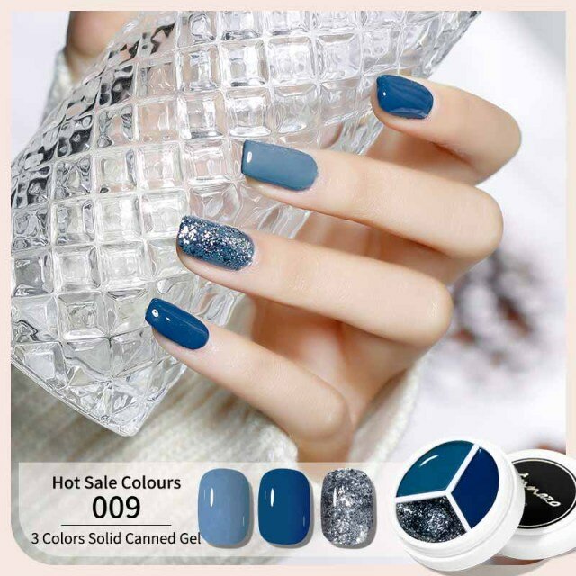 3 Colors Solid Cream Color Gel Nail Polish Soak Off UV LED Lamp Gel Varnish Painting Nail Tips Gel For Manicures Nail Art