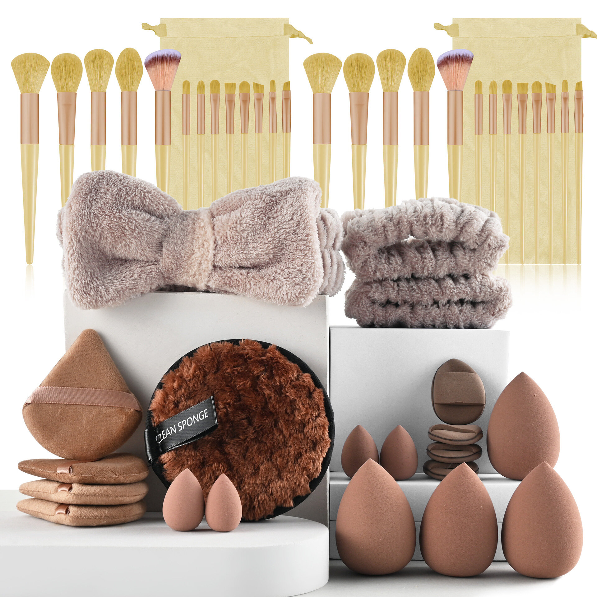 40 предметов набор инструментов для красоты для умывания лица и макияжа полный набор Xiyin Temu дропшиппинг