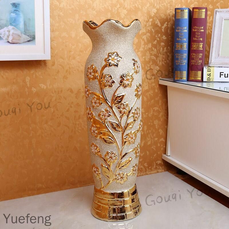 Ваза напольная 60 см, керамика Европейский роскошный стиль Кашпо