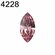 Хрустальные бусины Xilion Navette, 6x3mm, Light Rose 223 F