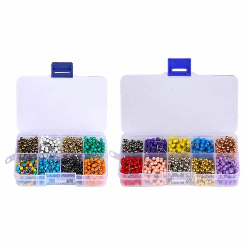 1 коробка цветной комбинации кнопок с большой головкой-позиционирующая игла 4 мм 2 коробки комбинаций 1800 штук