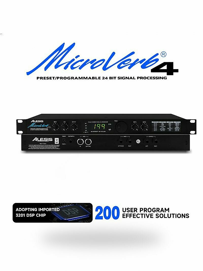 ALESIS Microverb 4 DSP, цифровой ревербератор для сцены и студии
