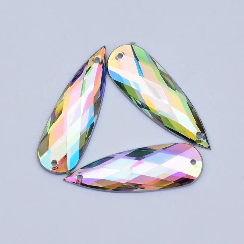 Большие синие драгоценные камни JUNAO 10x30 мм, искусственные камни с плоским основанием, Пришивные акриловые камни, аппликация, шитье, скрапбукинг, стразы для рукоделия