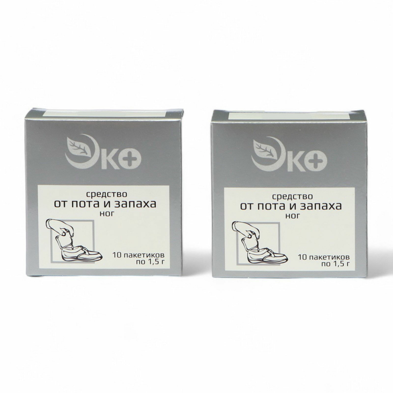 Средство от пота и запаха ног Экотекс, 10 пакетиков по 1.5 г, 2 набора
