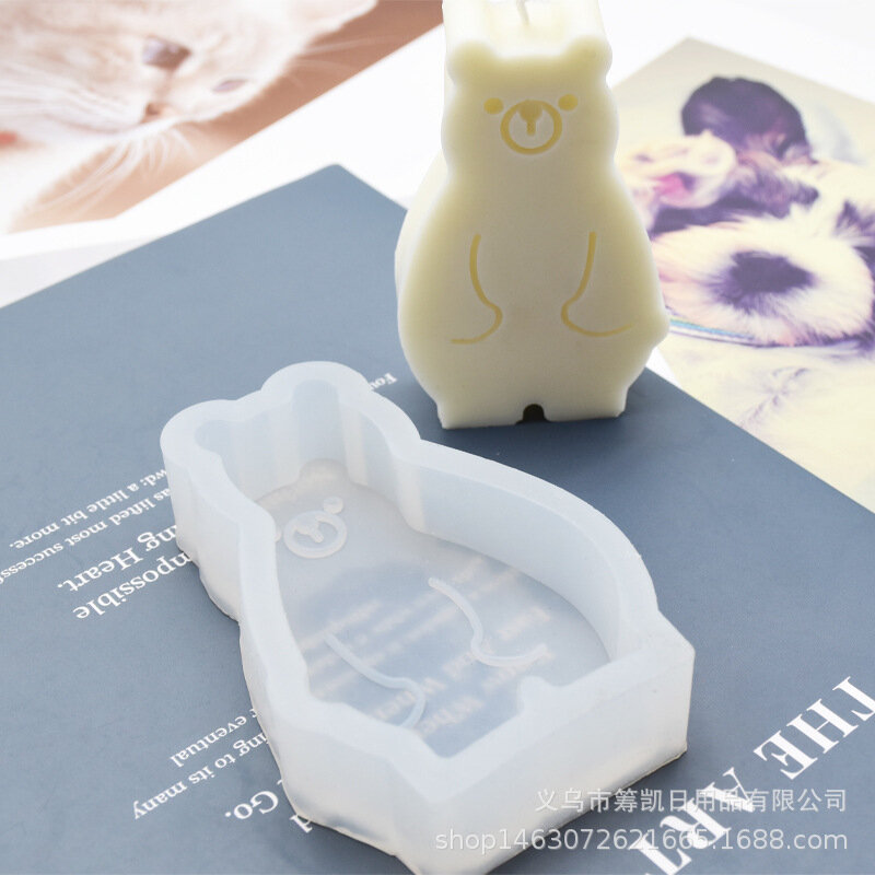 Стендинг Бер Силиконовая форма для свечей и украшения тортов, вес 74г, ручная работа, идеально для поделок