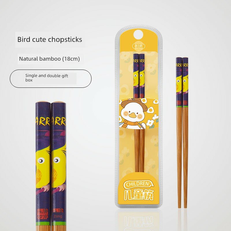 Детские палочки для еды AMOTANG из пищевого материала с мультяшным дизайном для малышей и детей постарше, специально