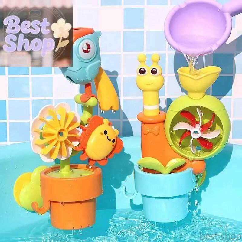 Игрушка для ванной Yookidoo, развивающая игрушка для ванной с водяным насосом, для детей от 1 до 3 лет, пластик, желтый — фото 1