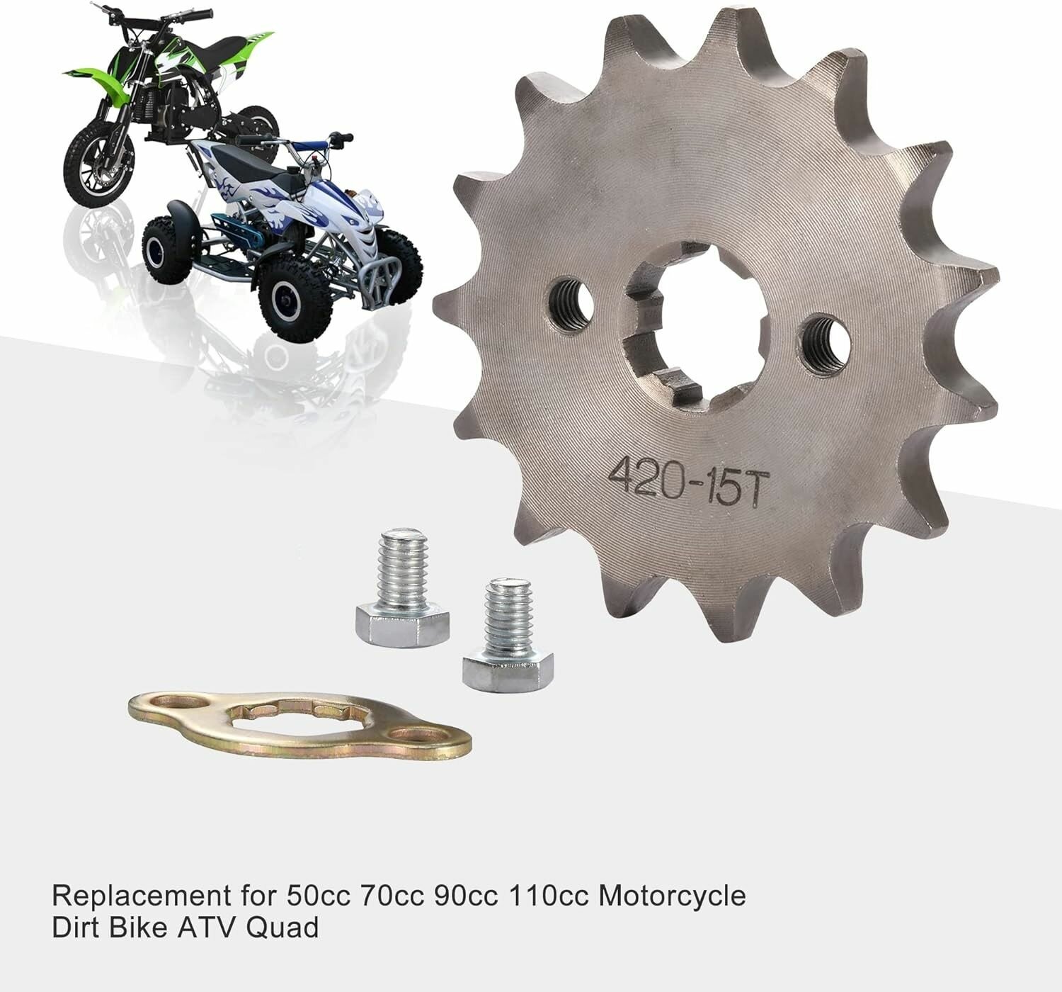 Звезда ведущая 420-15T d-17 на мотоцикл / питбайк