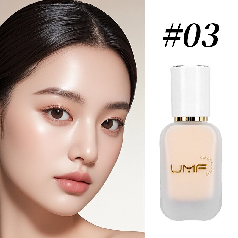 Европейская и американская трансграничная UMF-основа для макияжа с прозрачным и натуральным увлажняющим эффектом для сухой и жирной кожи, осветляющая, маскирующая, стойкая, мягкая, нежная и хорошо прилегающая жидкая основа для макияжа.
