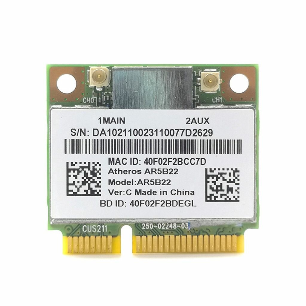 AR5B22 BT4.0 Двухдиапазонная сетевая карта MINI PCIE 2,4/5 ГГц 300 М WLAN WIFI Адаптер