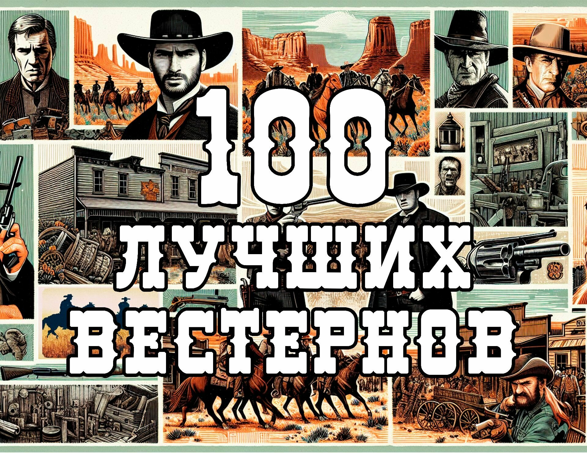 Флешка 100 Best Westerns, в подарочной коробке, сборник 100 лучших вестернов