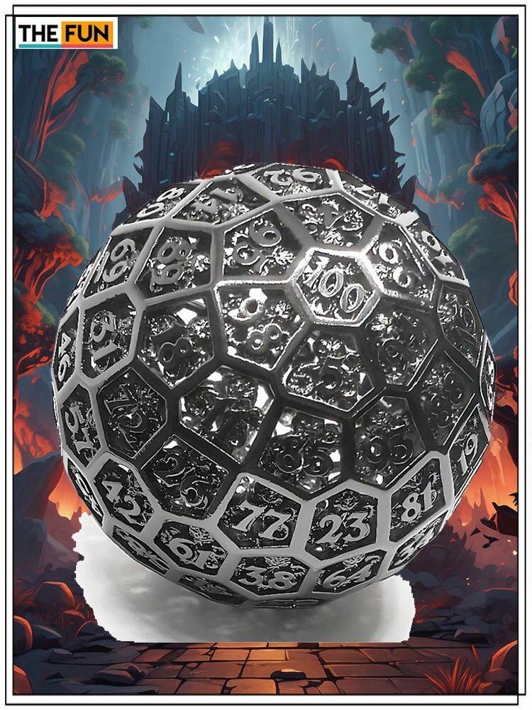 DnD Metal Dice, кубики метал для DnD 100 и настольных ролевых игр (дайсы ДнД)