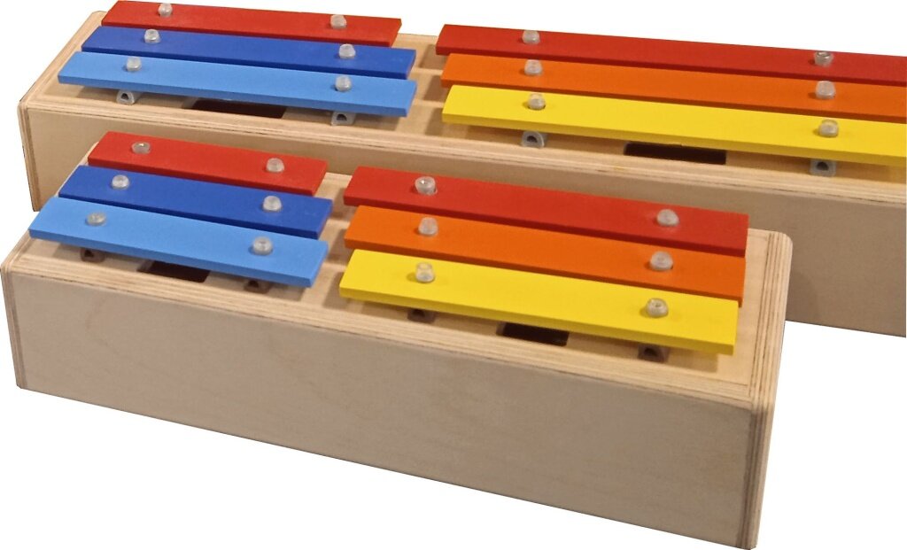 SGSP-C Колокольчики (глокеншпиль) сопрано, пентатоника 6 нот, цветные, резонаторный корпус, Sinkopa