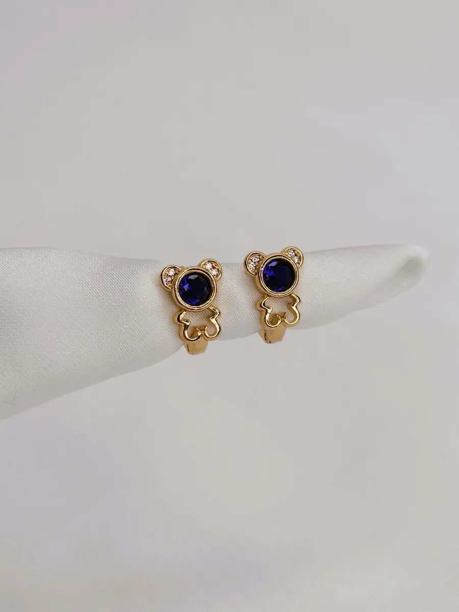 Серьги конго, искусственный камень