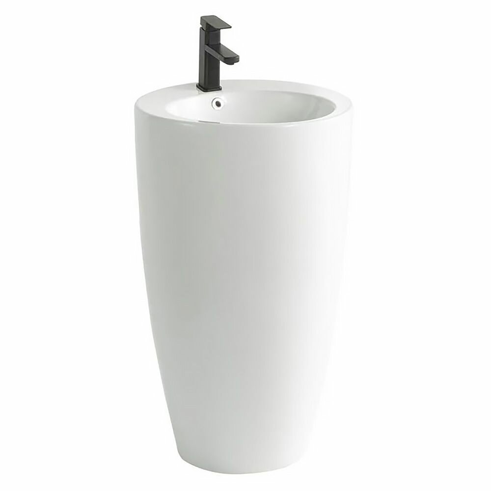 Раковина напольная Azario Dea 500х500х860 отдельностоящая круглая, белый (AZ-203)