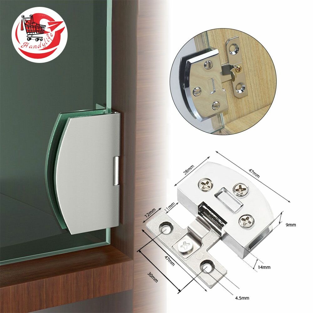 2 шт 57мм Петли для стекла зажимные