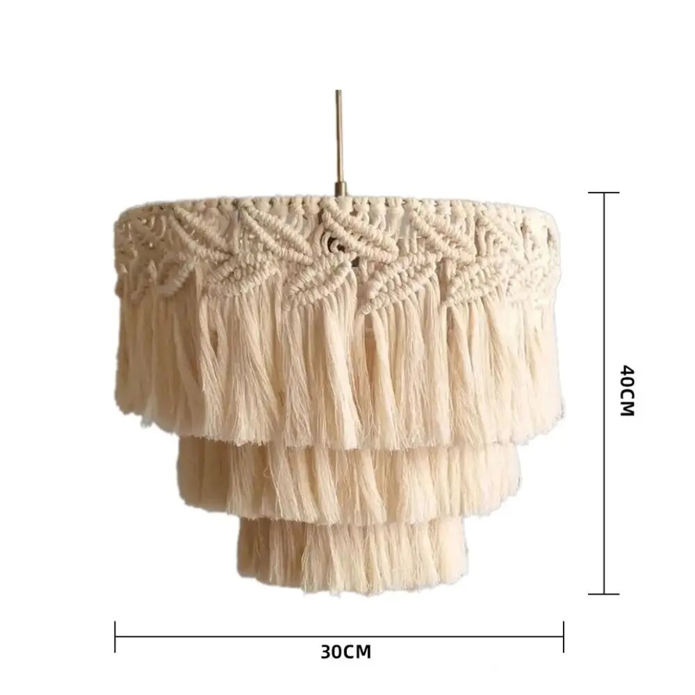 Хлопковый абажур макраме A