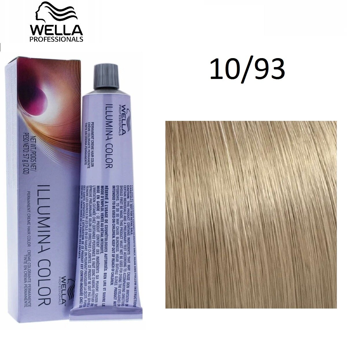 Wella Professionals Крем-краска для волос 10/93 ILLUMINA COLOR яркий блонд золотистый сандре 60 мл