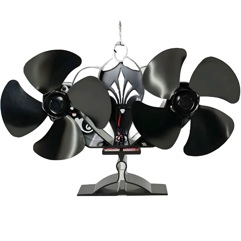 Теплый самоходный вентилятор для костра, двойной план сверления, распределение тепла, бесшумное действие