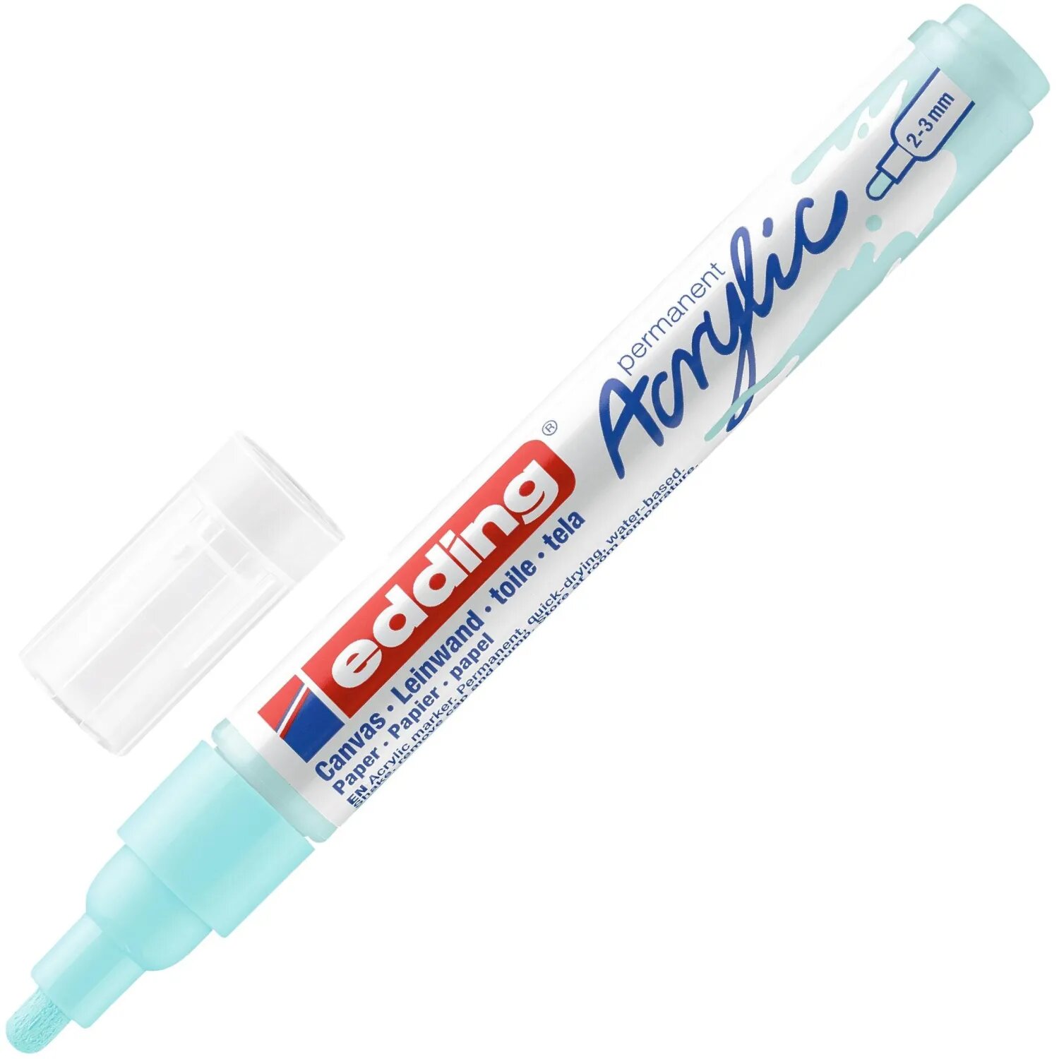 Маркер акриловый Edding 5100/916. кругл. нак. 2-3 мм. Цвет Пастельный голубой