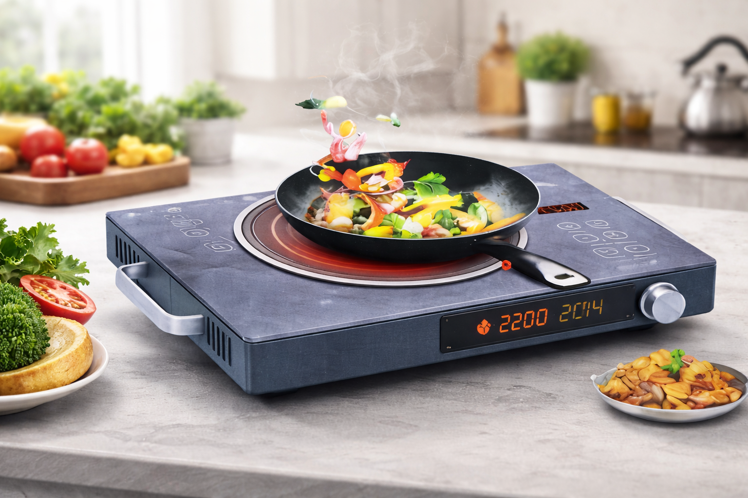 Инфракрасная электрическая плита BOMN BM-14 2500 Вт с сенсорным управлением для дома и дачи