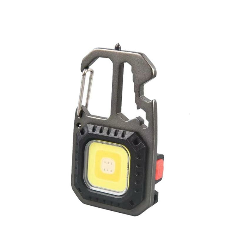 Светодиодный фонарик с карабином, Черная версия с четырьмя винтами