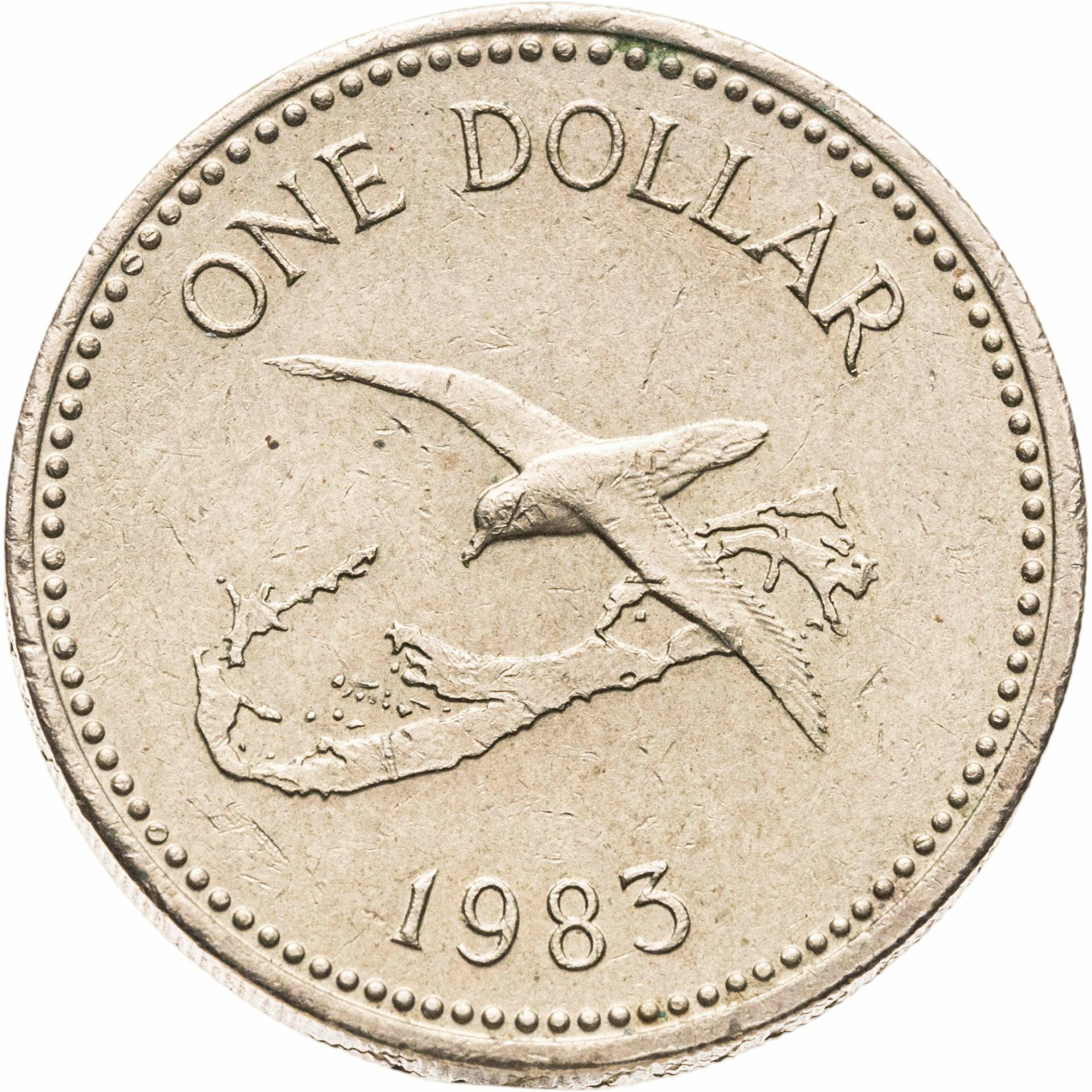 Бермуды 1 доллар (dollar) 1983 Бермудский тайфунник