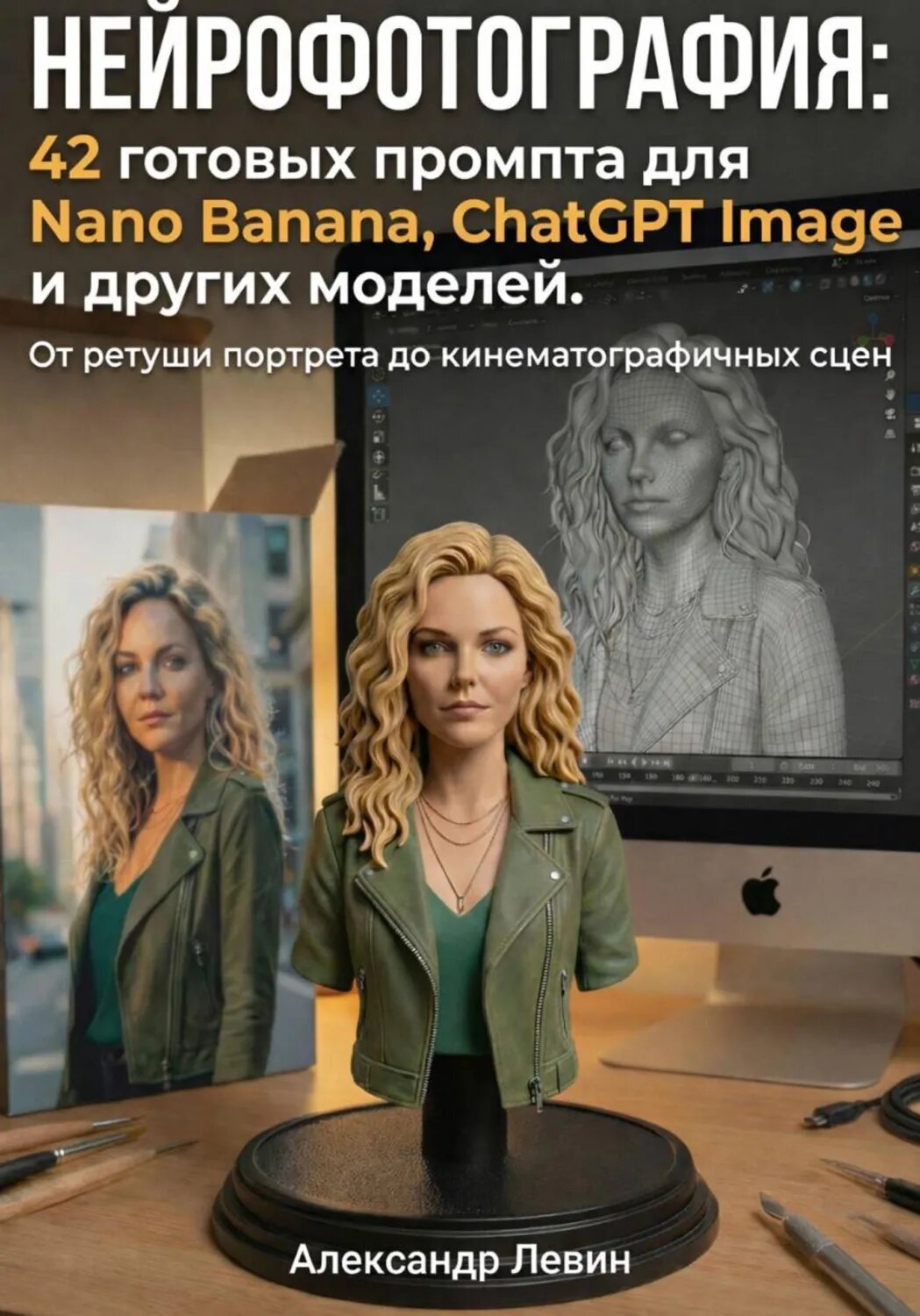 Нейрофотография: 42 готовых промпта для Nano Banana, ChatGPT Image и других моделей. От ретуши портрета до кинематографичных сцен [Цифровая книга]