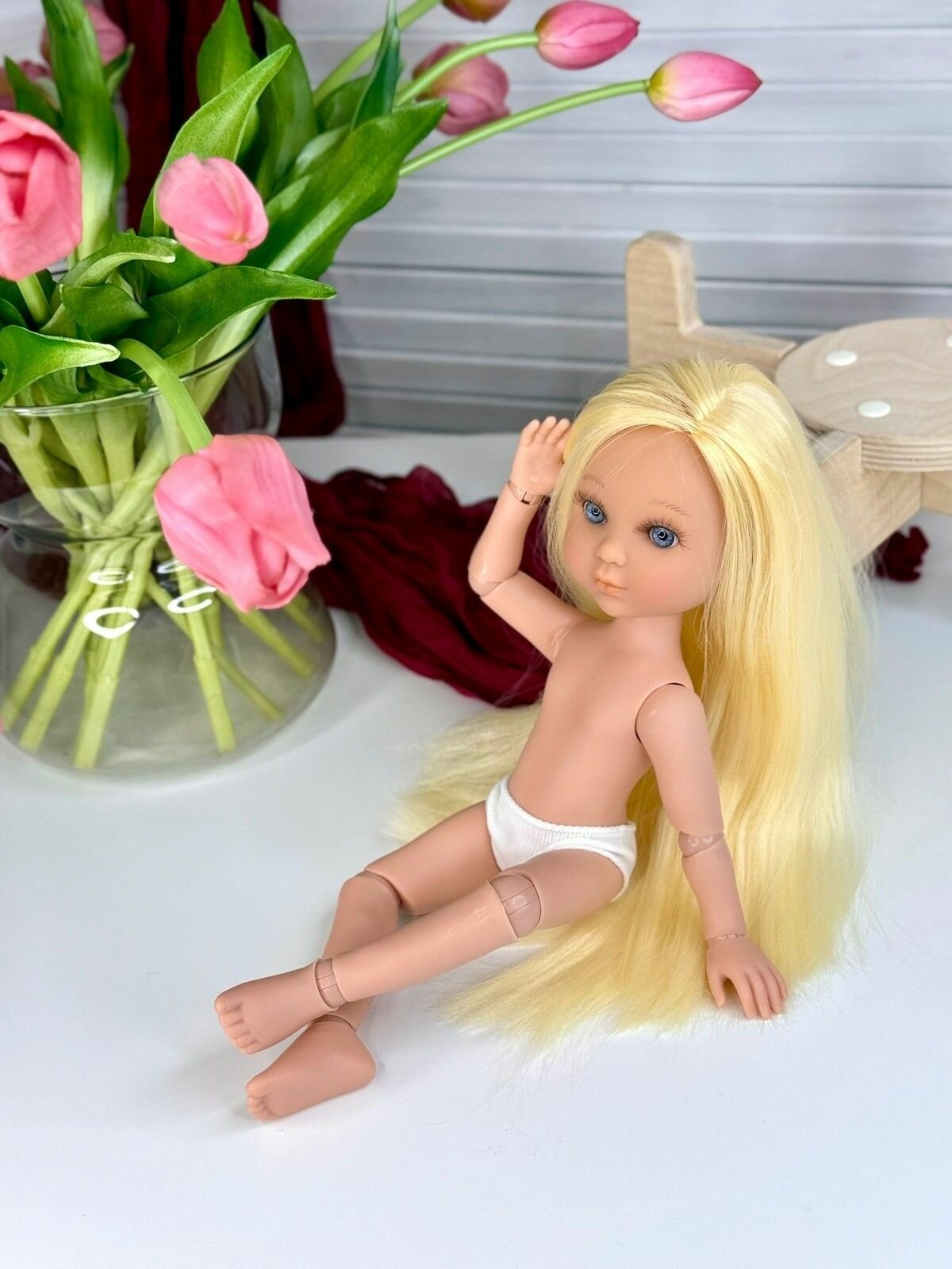 Кукла для девочки виниловая шарнирная 35 см Ева (4820A3)