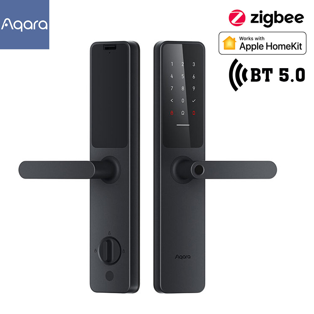 Aqara Smart Door Lock A100 Pro Zigbee BT 5.0 Fingerprint Unlock Home Key ZNM S02ES 375*77*23.6 mm AA Alkaline Dry Battery Type-C 5V DC 75 Common Temporary Passwords 25 NFC Devices 50 Fingerprints Standard 40-80mm Door Thickness B Level C Level -25°C~55°C