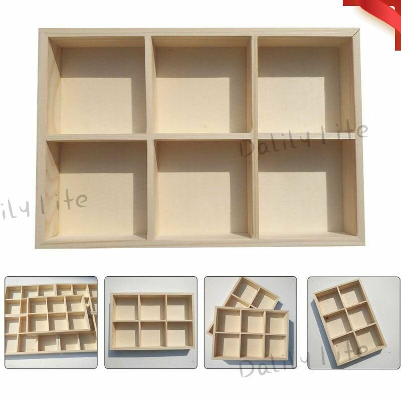 Деревянные коробки для хранения канцелярских товаров, маленький квадратный отсек с крышками, футляр для масляных пастелей, органайзер с 6 ячейками, милый органайзер
