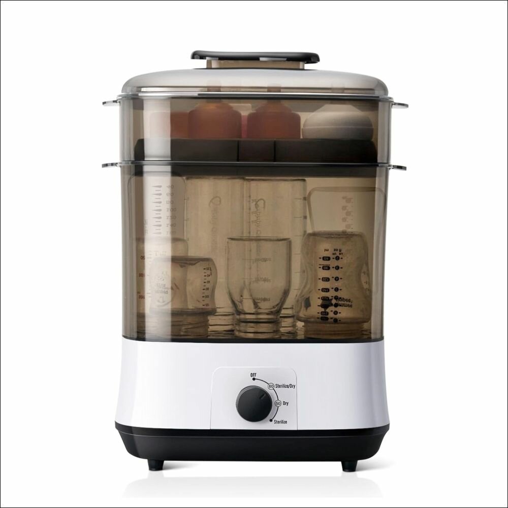 Умный Стерилизатор-Сушилка 3-в-1 для Бутылочек: 99.99% Уничтожение Бактерий, Хранение 72ч, Большая Вместимость (8 шт.)