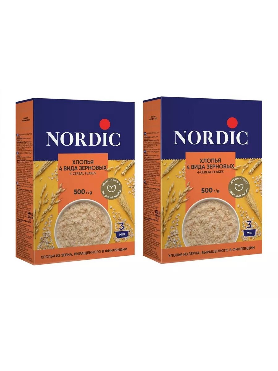 Хлопья 4 вида зерновых, 500 г