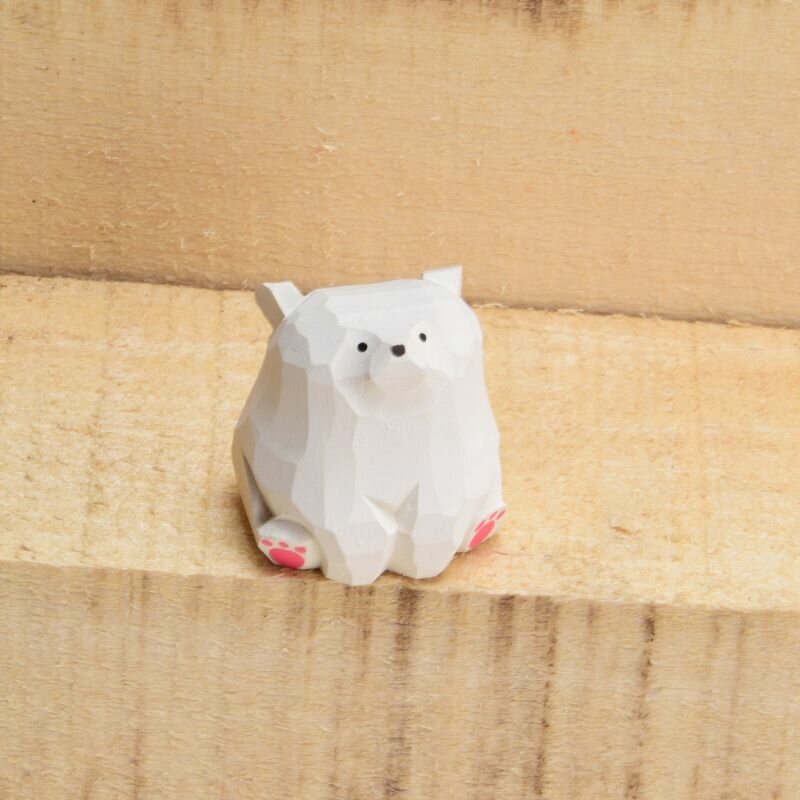 1 кусок Деревянный медведь,3,5х3 см