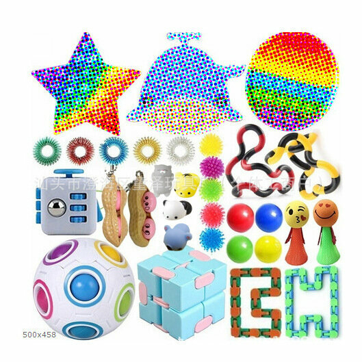 Игрушки антистресс-набор подарков для вечеринок 24-секционная цепочка кубик-антистресс виноградный шарик