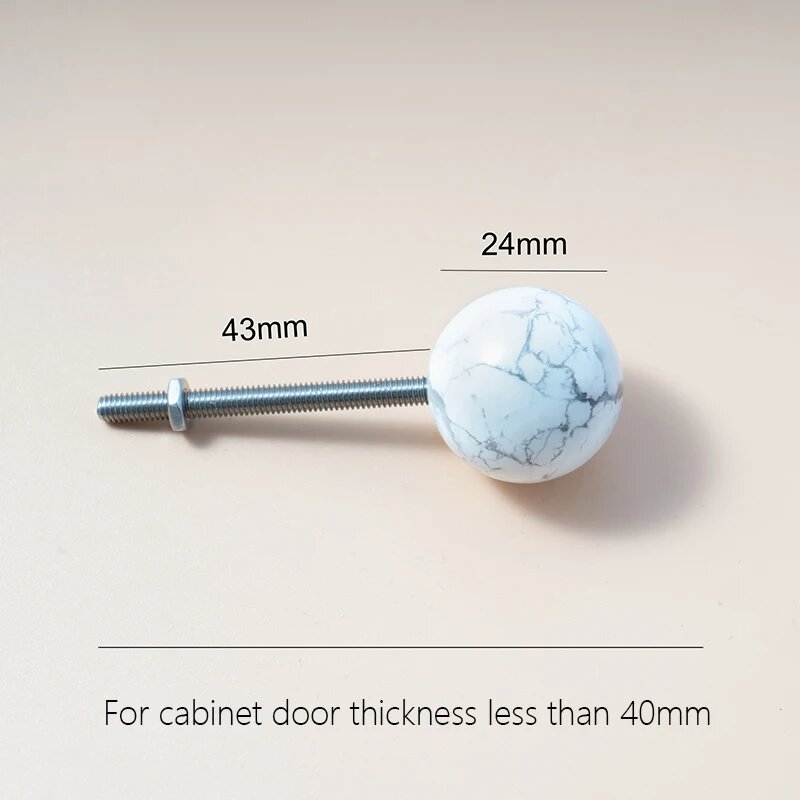 Хрустальные ручки для шкафов TINYHOB howlite-screw43mm