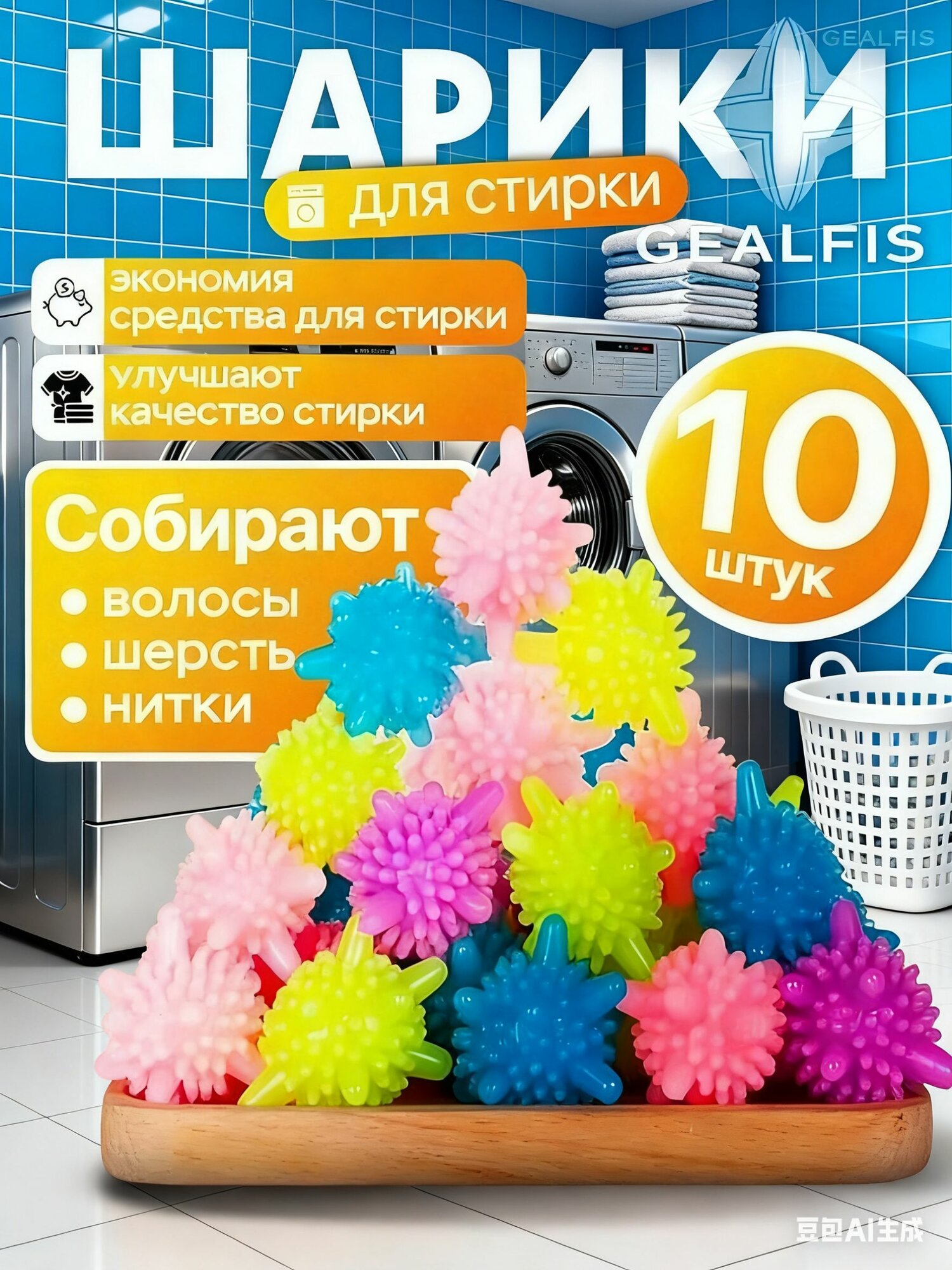 Шары для стирки, собирают волосы и шерсть, 10 штук, из мягкого пластика, для стиральной машины шары для стирки сборщик волос и шерсти для стиральной машины