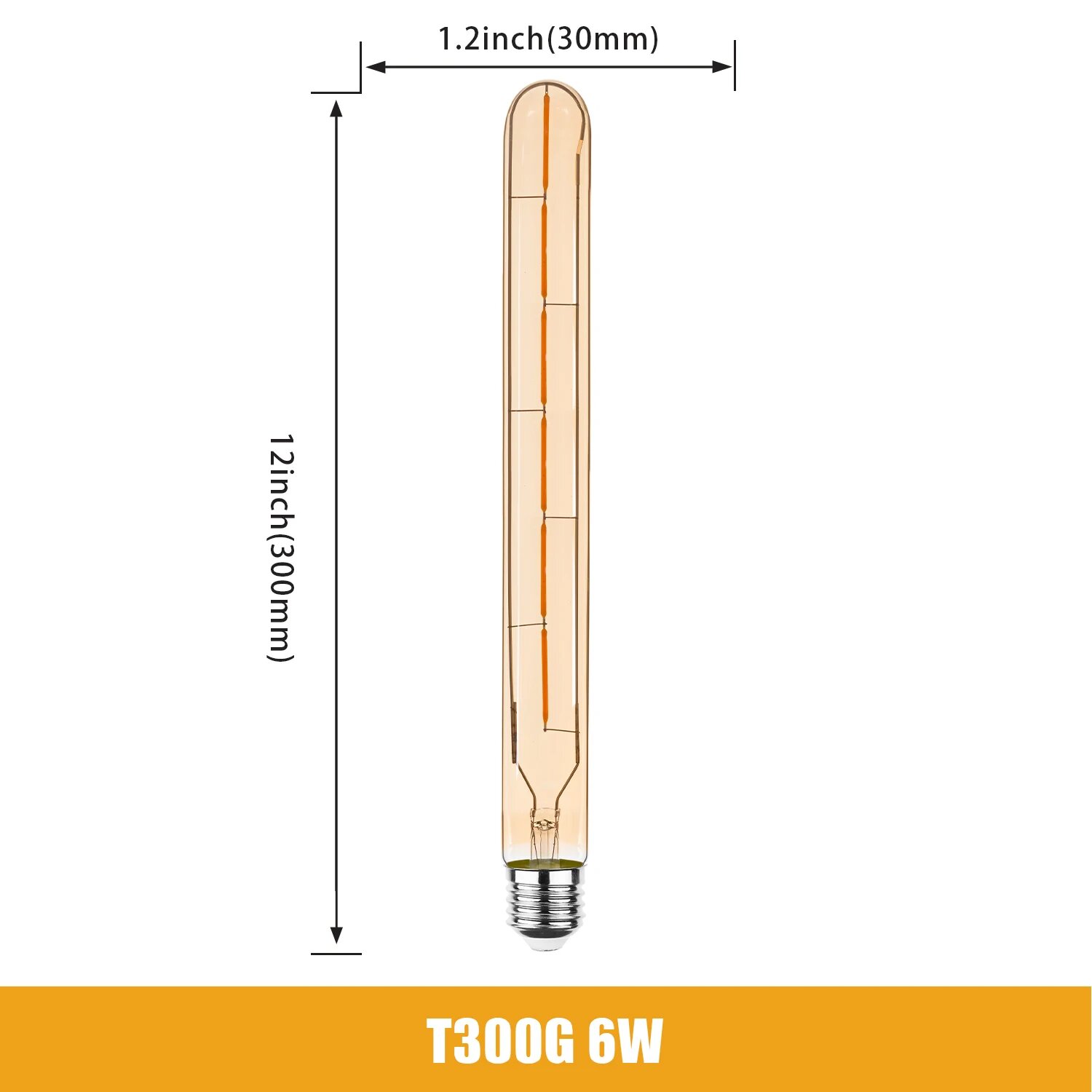 Hcnew Ретро светодиодные лампы E27 2-8 Вт теплый белый T300G 6W
