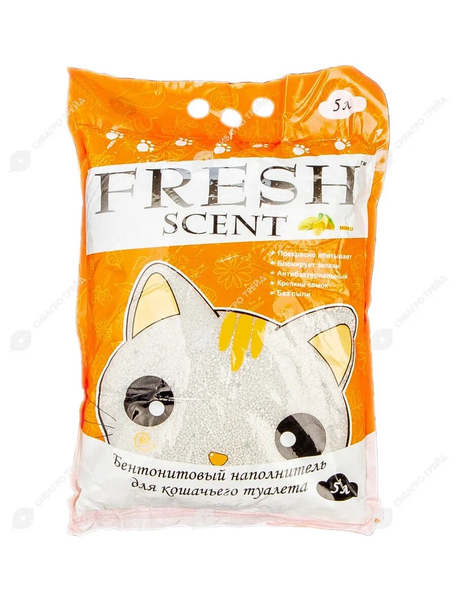 Наполнитель Fresh Свежесть - манго 5л комкующ.