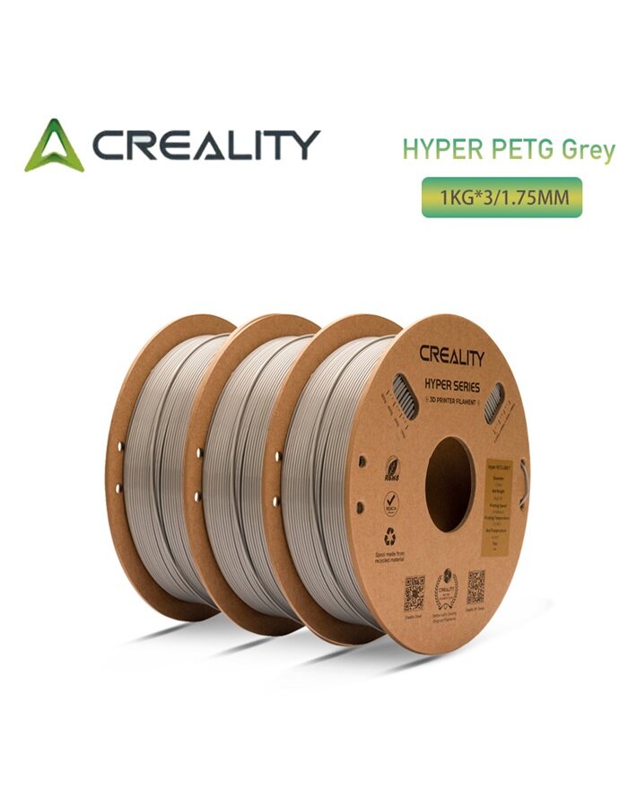 Филамент CREALITY Hyper-PETG 1.75мм 1кг серый — прочный, точный