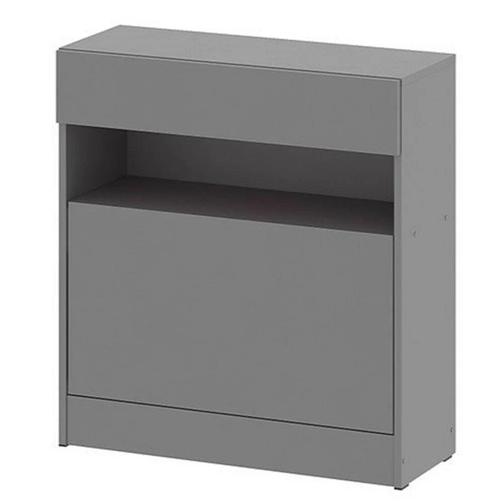 Обувница Энни, ЛДСП, матовая, цвет графит серый, 75.1х80х29.6 см