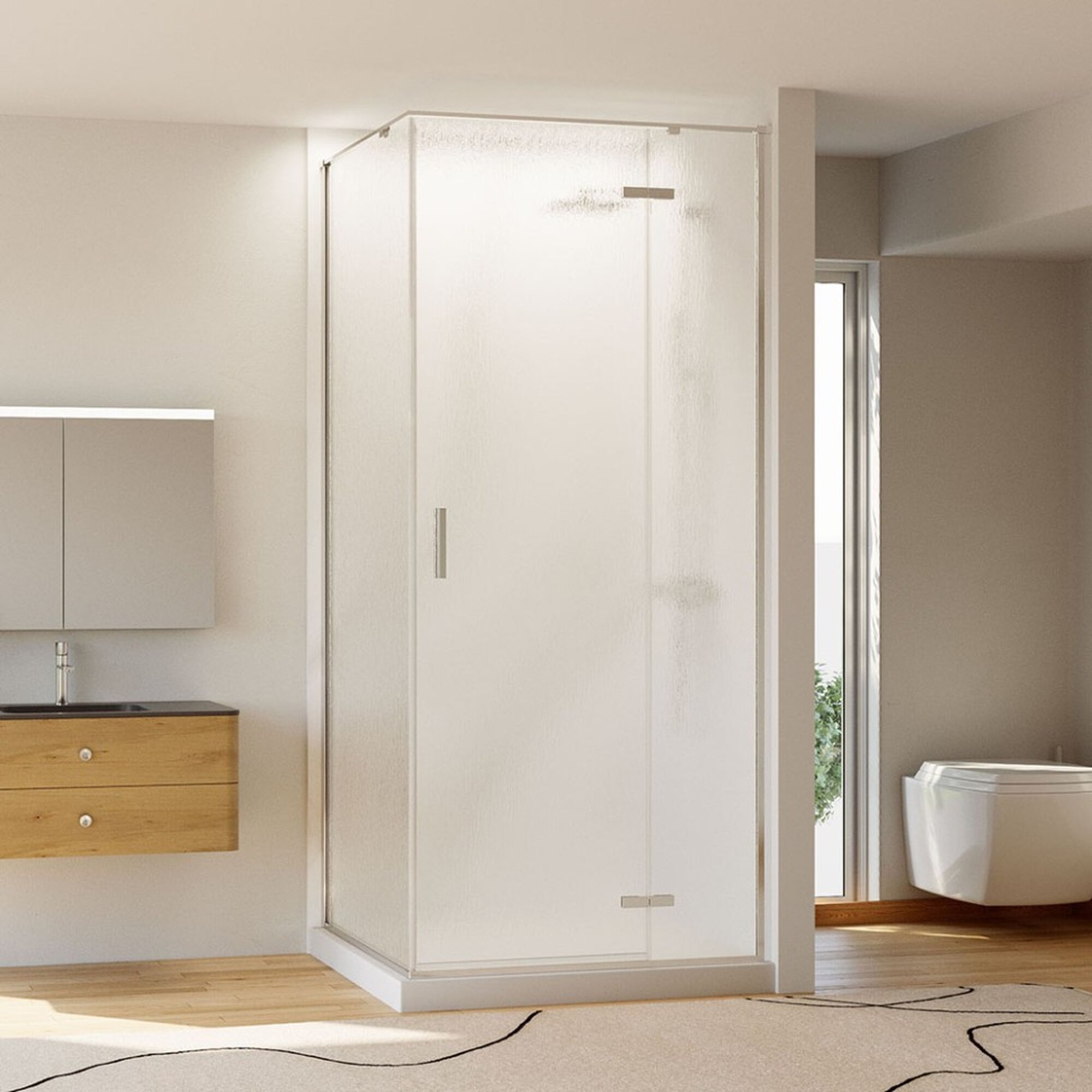 Душевая дверь Veconi Vianno VN-73R/R, 1000x1950, хром, стекло дождь