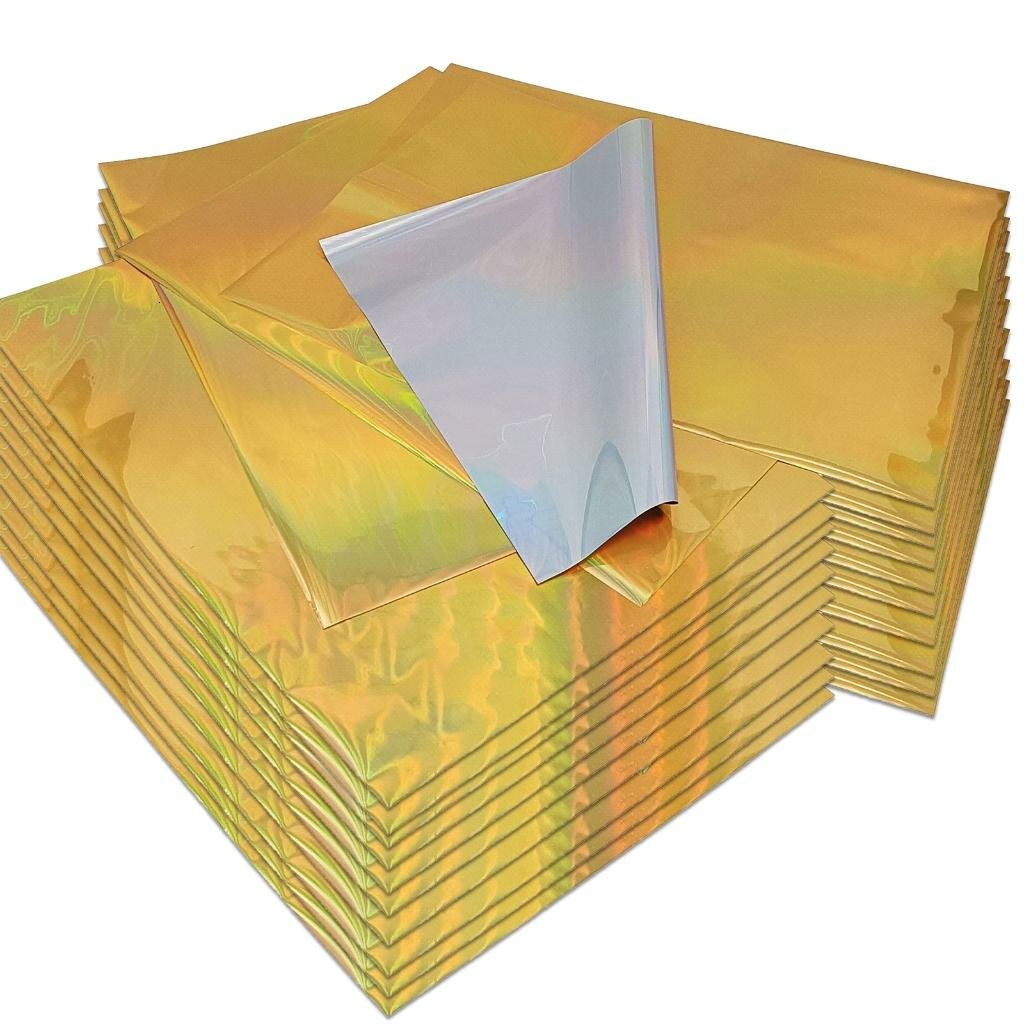 Переводная фольга для тиснения, А4, 50 листов, Лазерное золото