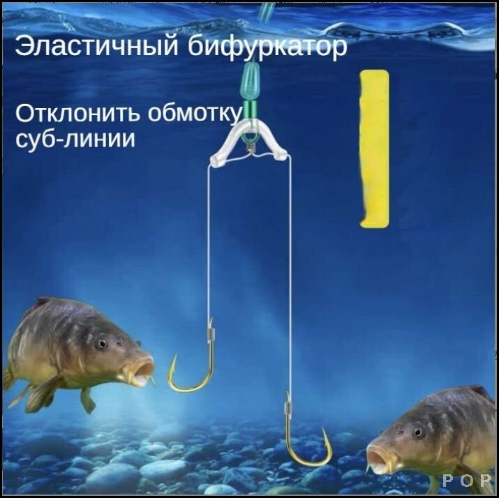 Быстросъёмный коннектор для поводков №12 (13 мм, 8 кг, 5 шт) фидерный, карповый. Монтаж для ловли карпа