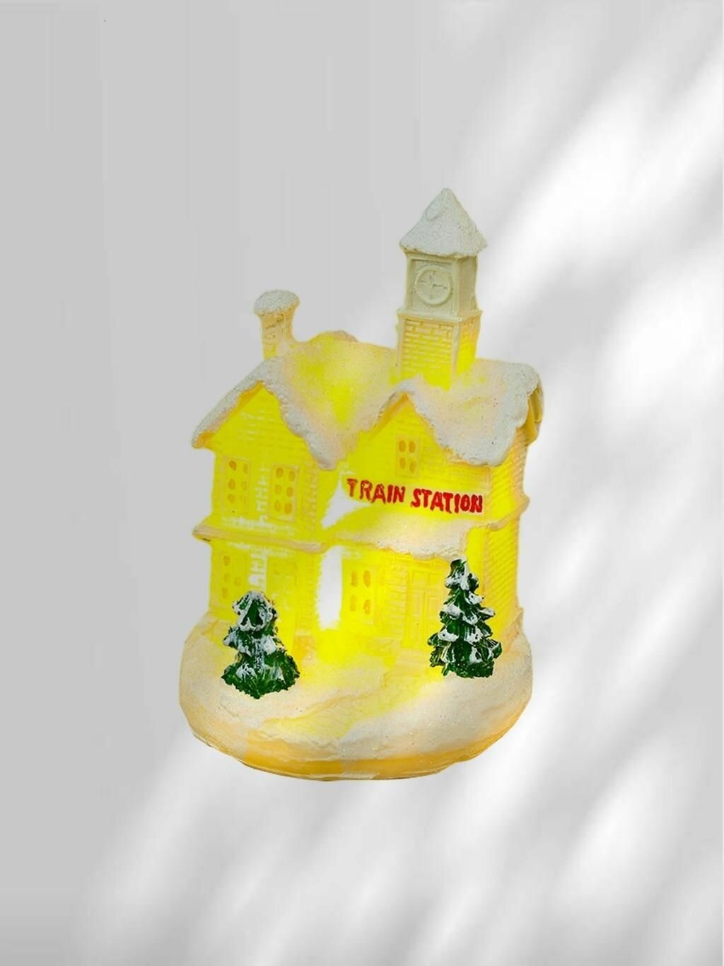 Светящийся рождественский домик из имбирного пряника, Светло-желтый