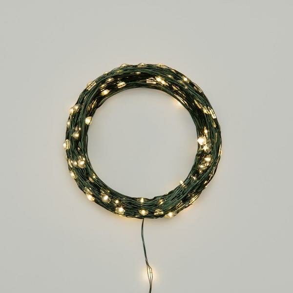 Электрогирлянда NEON-NIGHT Роса 20 м, тепло-белое свечение, 8 режимов, 200 диодов (LED-DEW-230V-IN-WW)