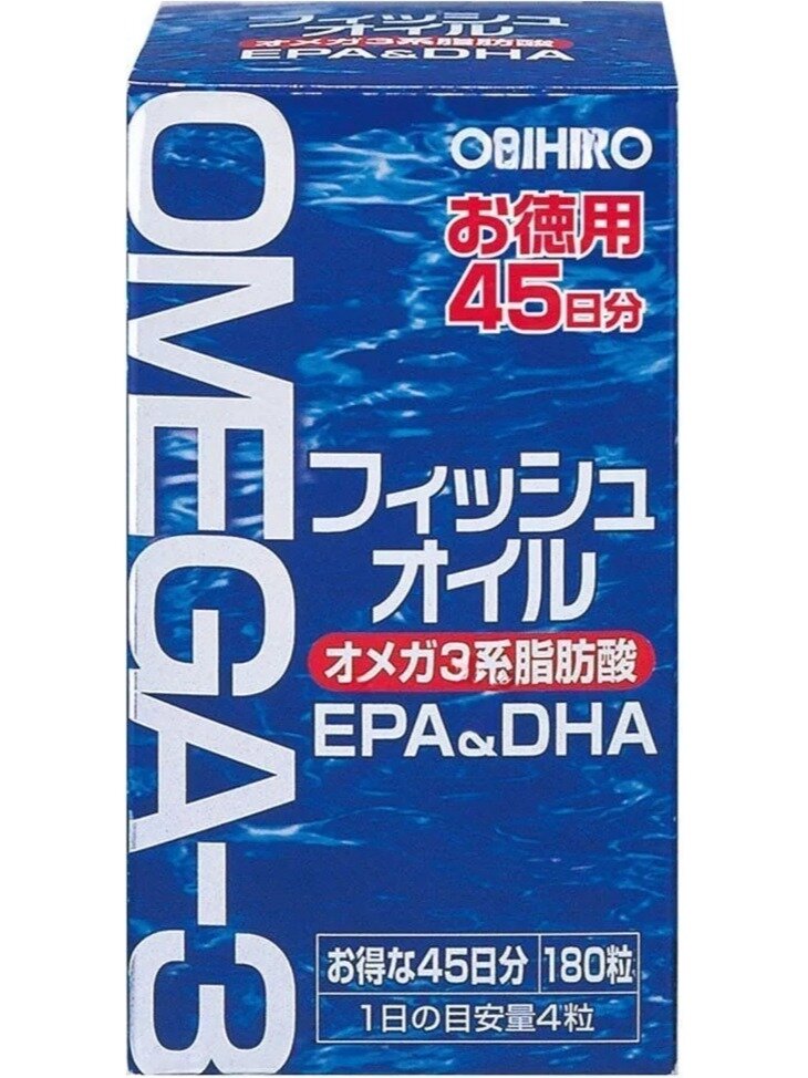 Омега-3 Orihiro Омега-3 180 капсул