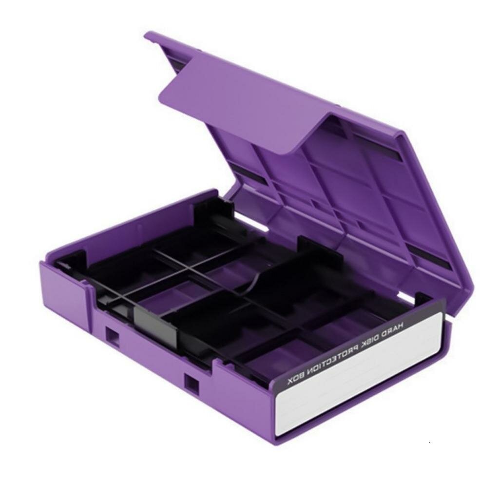 Контейнер для жестких дисков ABS, 4x2.5" или 1x3.5", Фиолетовый цвет